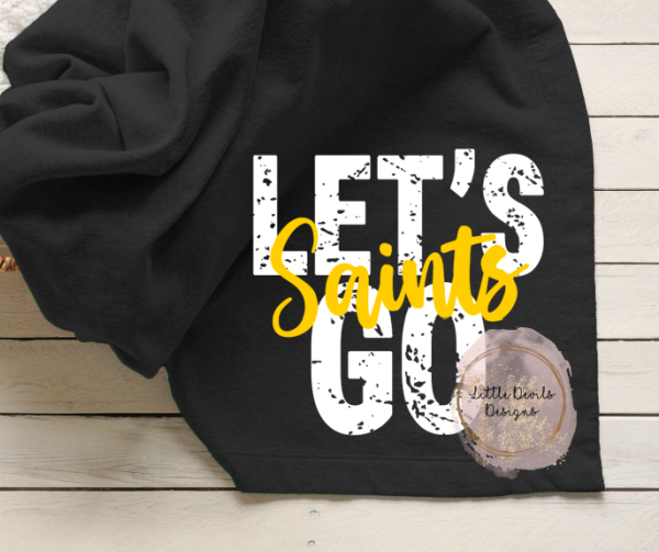 STADIUM BLANKET Let's Go Saints | Little Devils Designs
