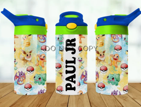 Poke Ball Kids Water Bottle | Little Devils Designs