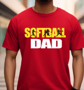 Softball Dad DTF Print | Little Devils Designs