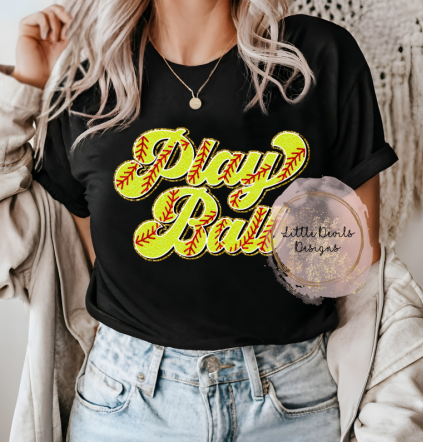 Play Ball DTF Print | Little Devils Designs