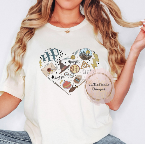 HP Heart DTF Print | Little Devils Designs