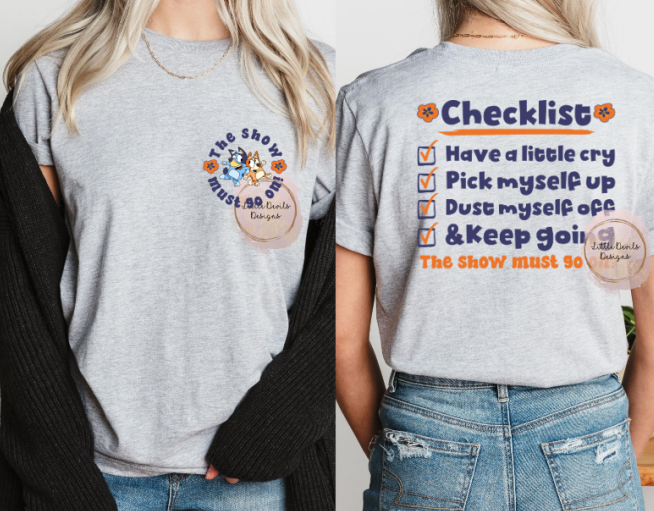 Bluey Checklist DTF Print | Little Devils Designs